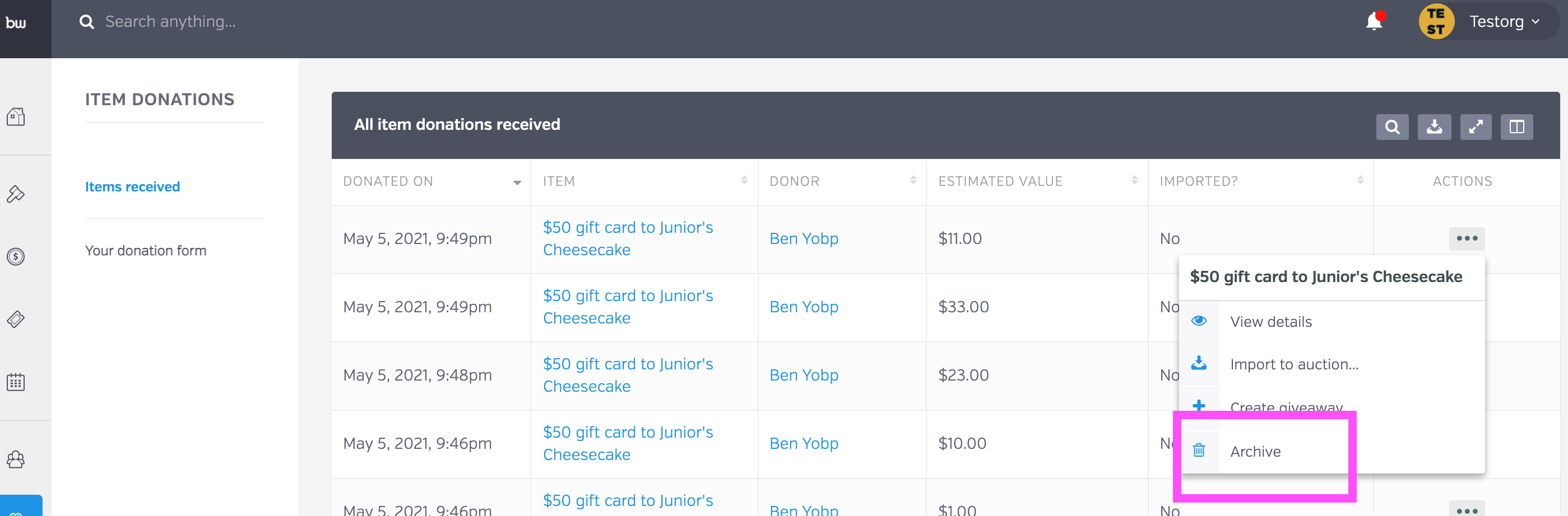 How Do I Archive Donated Items how-do-i-archive-donated-items